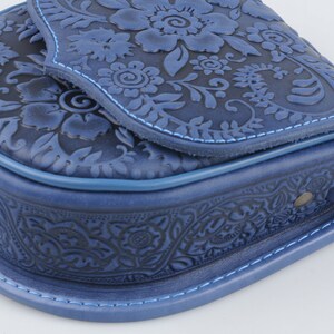 Blue Small Purse, Mini Bag Crossbody, Blue Leather Bag, Leather ...