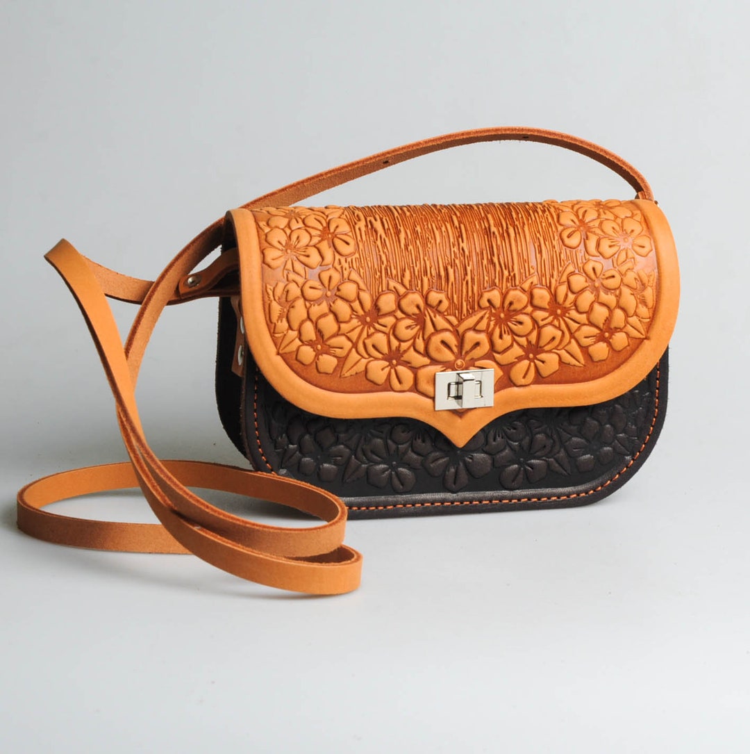 Foxy Shoulder Bag, Foxy Leather Mini Purse, Embossed Leather Crossbody ...