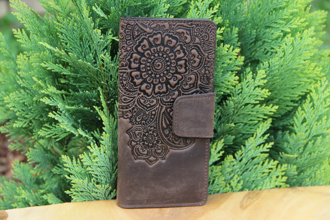 Dark Brown Leather Wallet, Soft Leather Wallet, Long Wallet Women ...