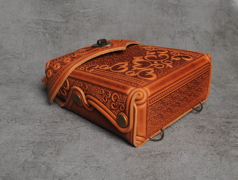 Foxy Leather Backpack Small Boho Packpack Leather Backpack - Etsy