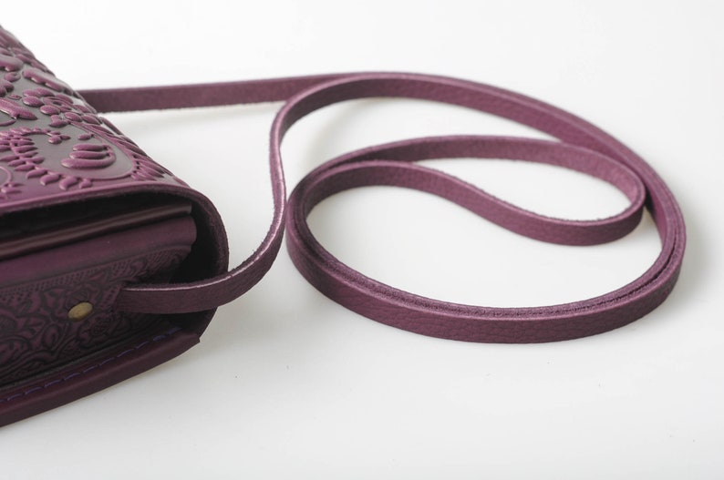 Purple Mini Purse Mini Bag Crossbody Purple Leather Bag | Etsy