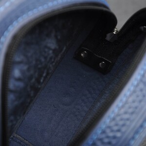 Blue Round Bag, Blue Leather Purse, Women Round Bags, Leather Evening ...