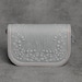 Small Gray Bag, Gray Shoulder Bag, Gray Leather Mini Purse, Embossed ...