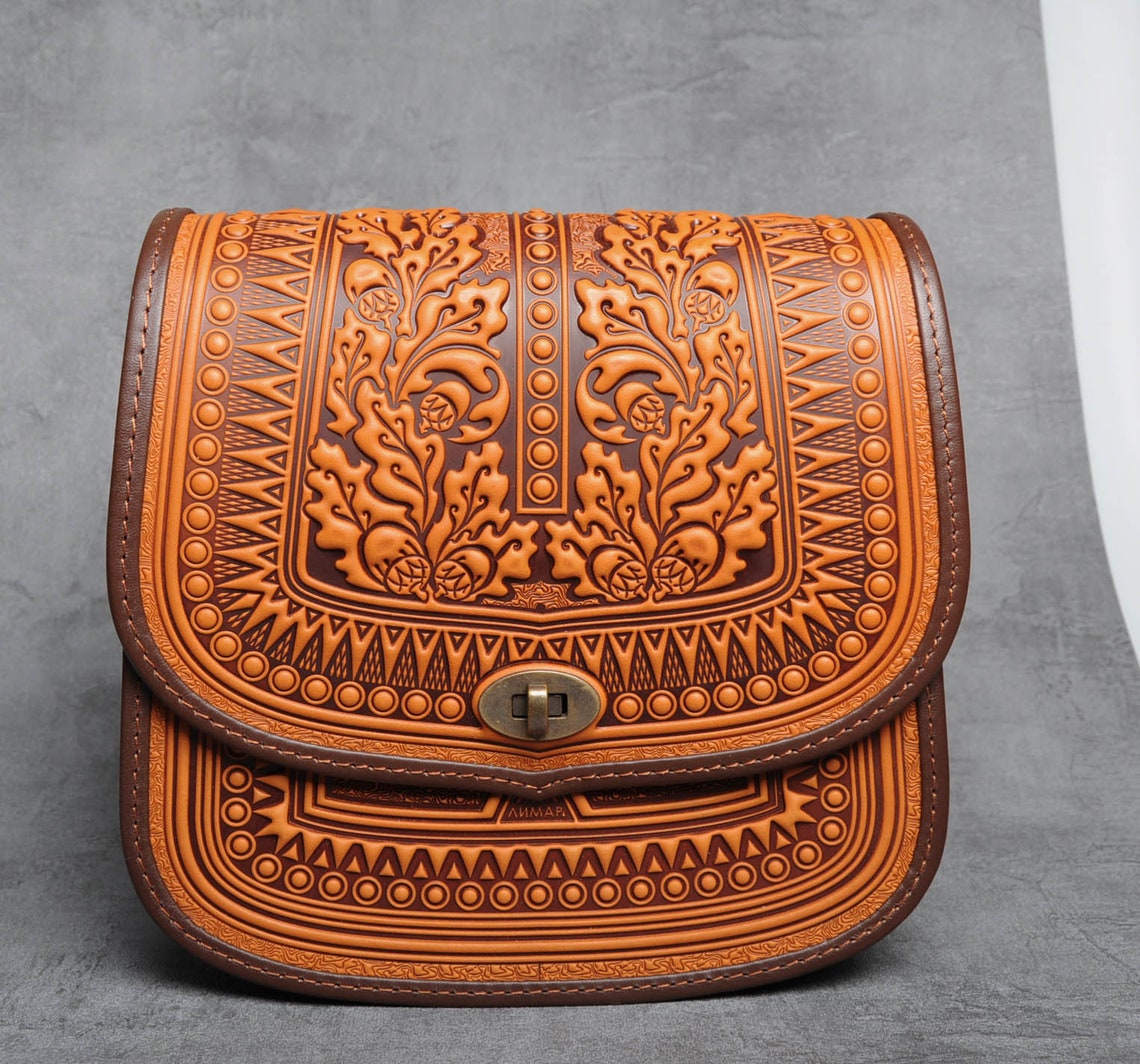 Foxy Messenger Bag Genuine Leather Bag Big Leather Bag - Etsy