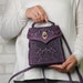 Purple Leather Backpack Small Boho Packpack Leather Backpack - Etsy