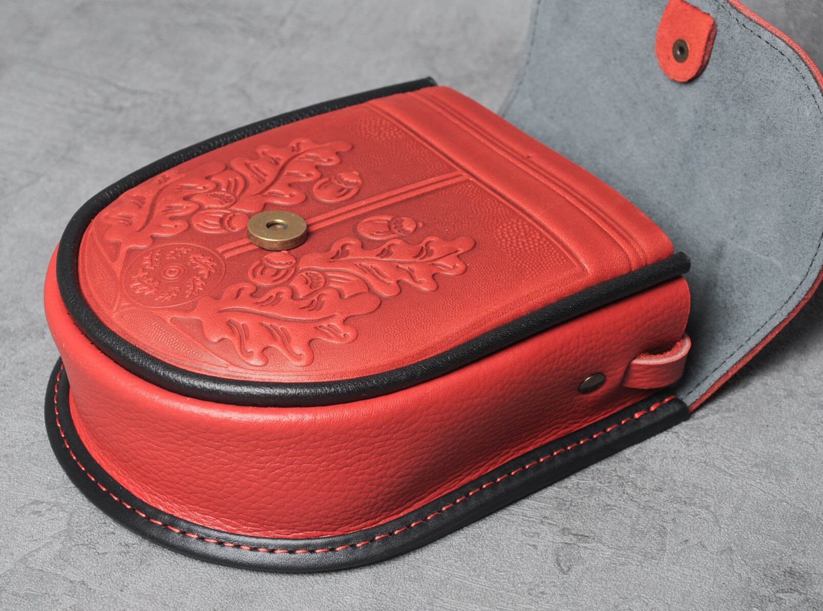 Red small purse leather mini purse small feminine bag | Etsy