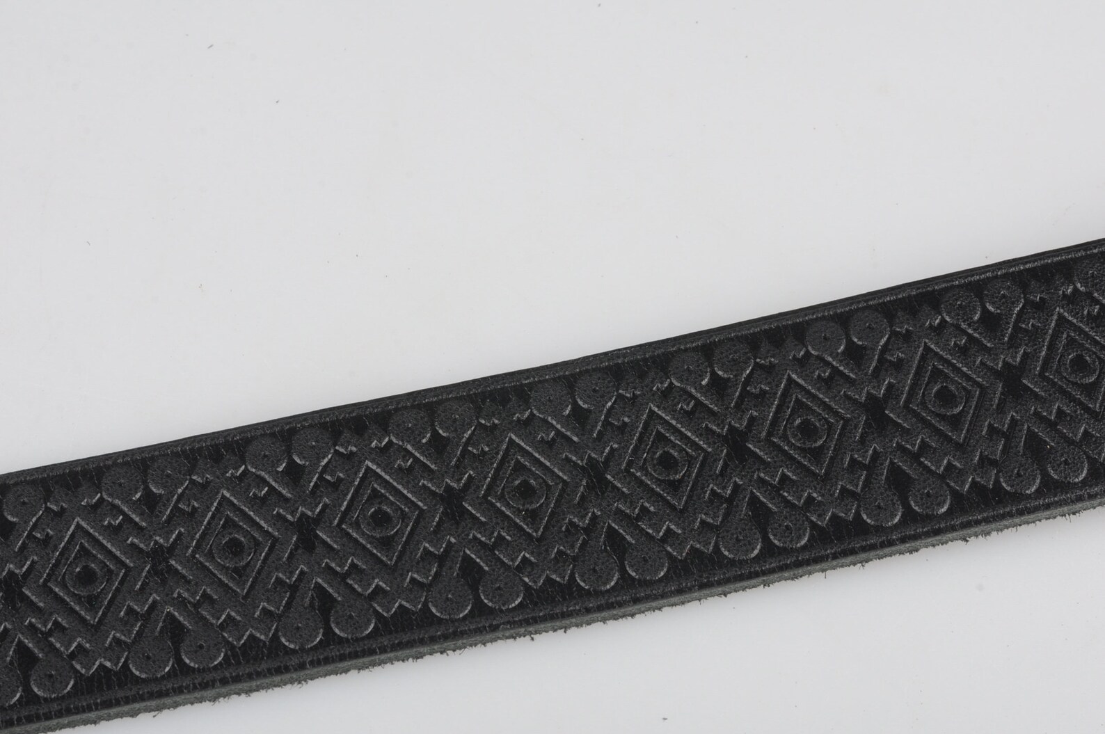 Black Leather Belt Genuine Leather Belt Embossed Leather - Etsy