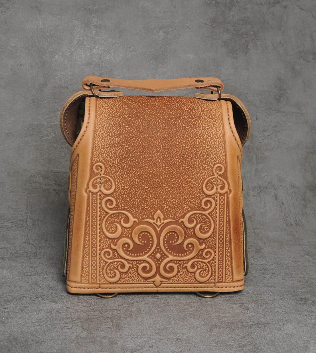 Leather Boho Rucksack Leather Backpack Women Beigebrown - Etsy