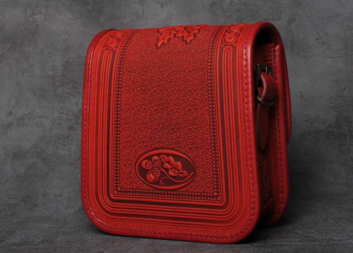 Leather Purses Crossbody Red Bag Womens Red Leather Purse - Etsy