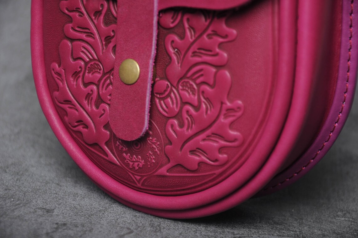 Pink small purse leather mini purse small feminine bag | Etsy