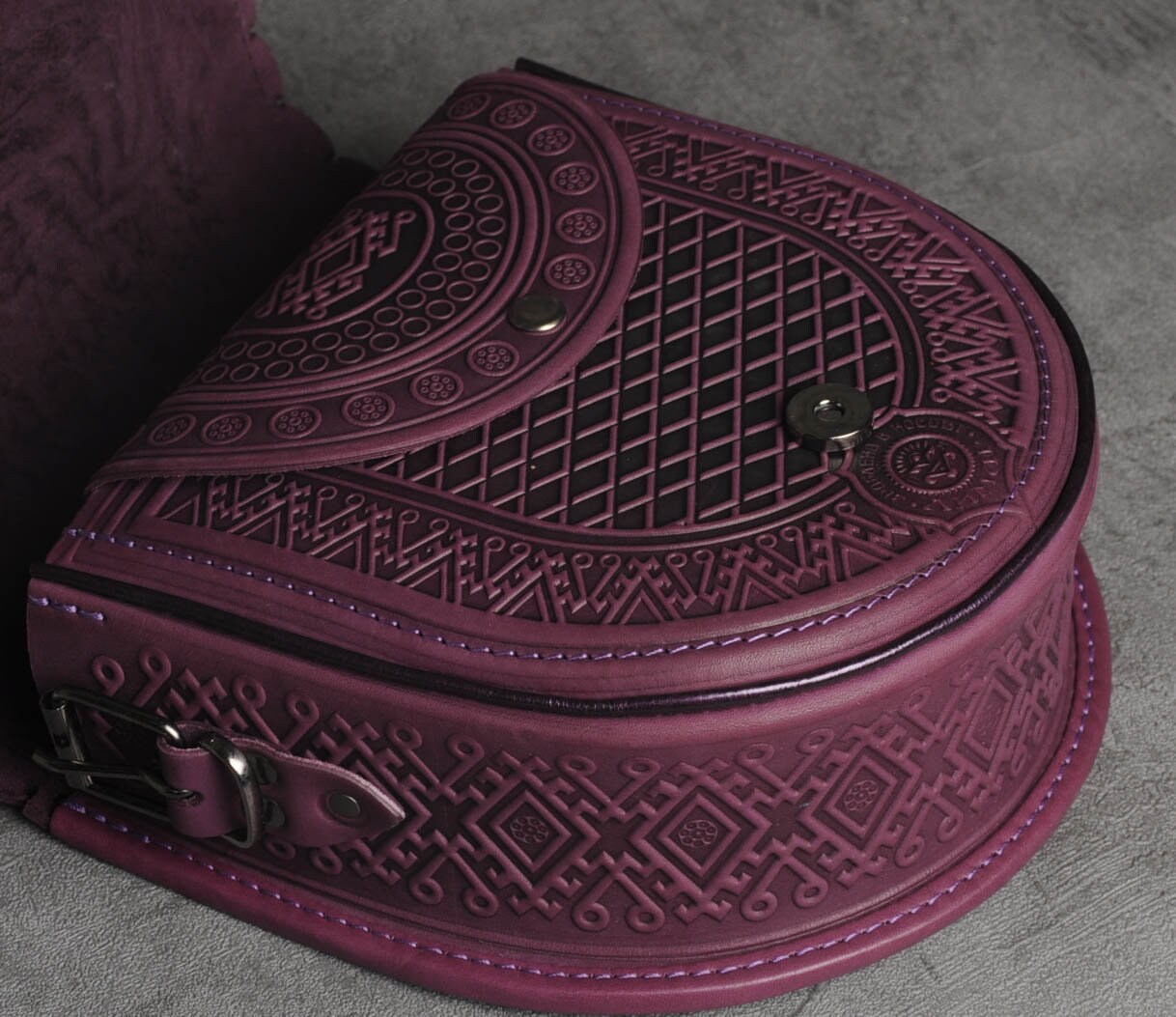 Purple Leather Purse Messenger Bag Purple Shoulder Bag - Etsy