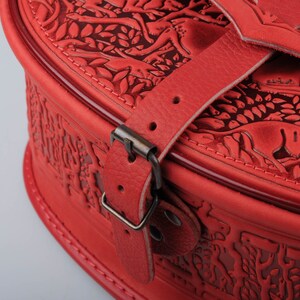 Red Messenger Bag, Big Leather Purse, Hot Tooled Purse, Red Crossbody ...