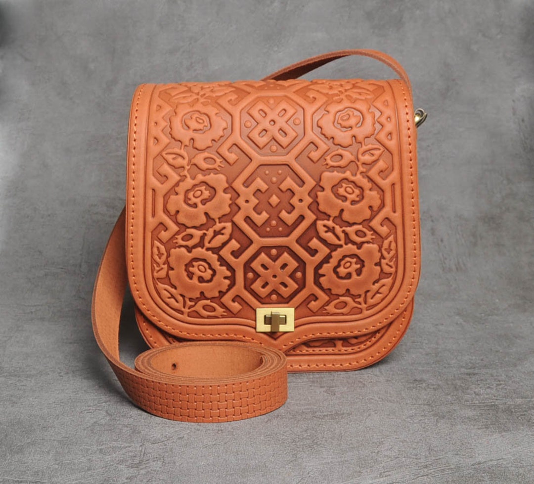 Foxy Crossbody Bag Embossed Leather Bag Shoulder Leather - Etsy