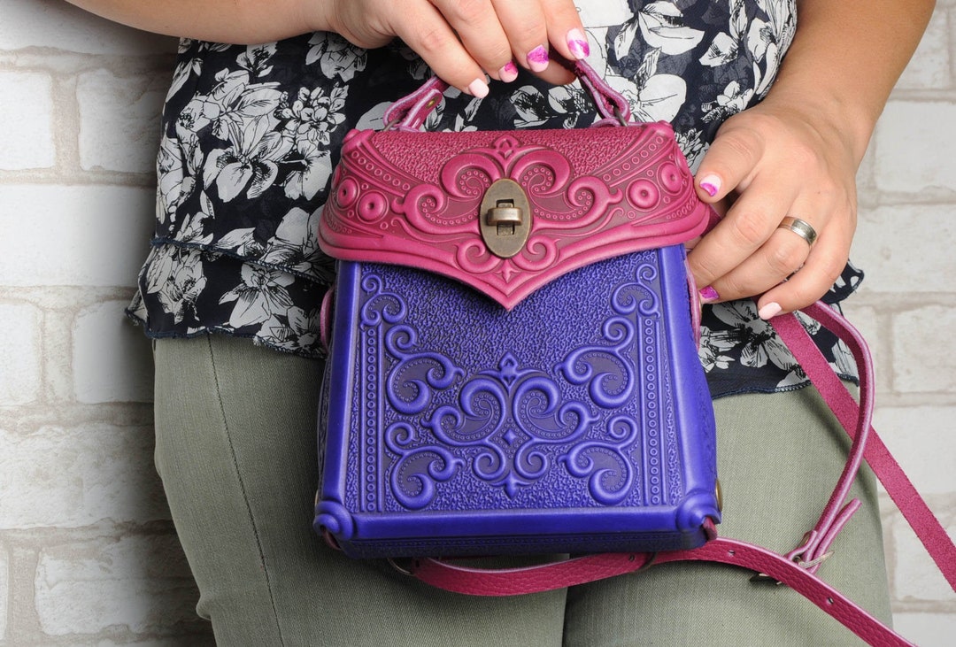 Embossed Leather Backpack Purse: Convertible Boho Bag - Etsy