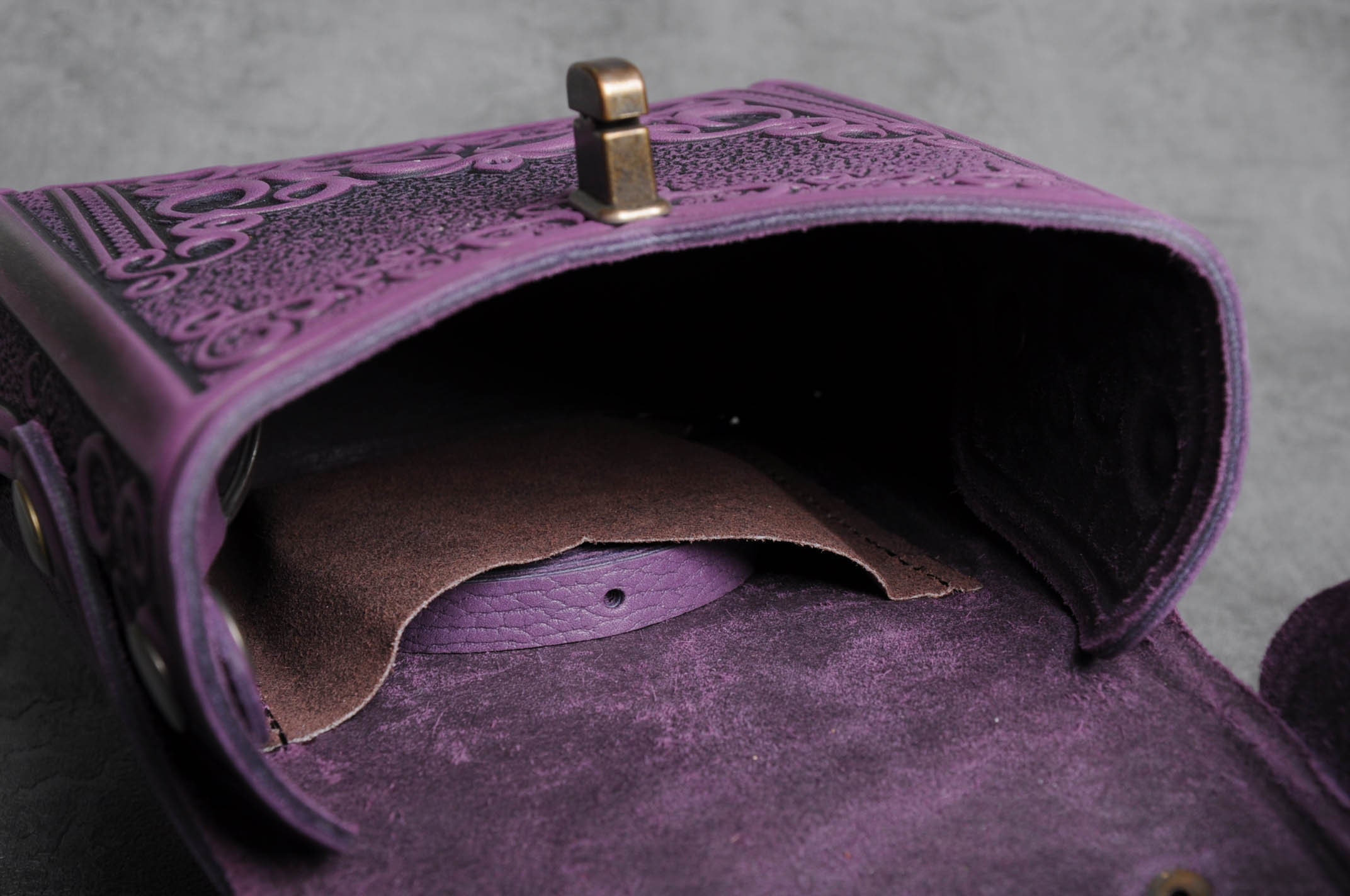 Purple Leather Backpack Small Boho Packpack Leather Backpack - Etsy