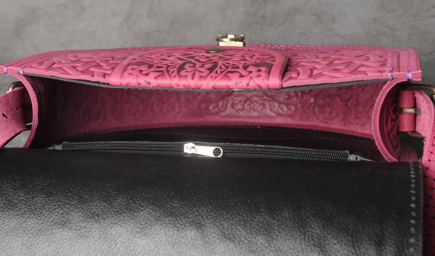 Pink Leather Purse Big Shoulder Bag Pink Genuine Leather - Etsy