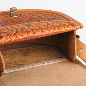 Foxy bag with metal round leather bag embossed bag foxy | Etsy