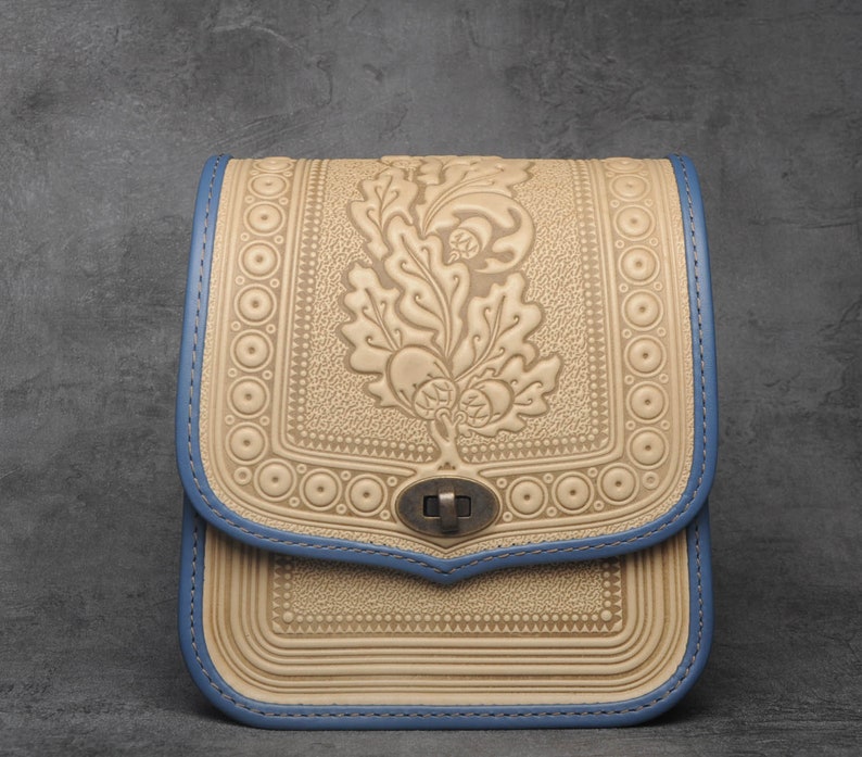 Beige Leather Purse Embossed Leather Bag Crossbody Bag Hot - Etsy