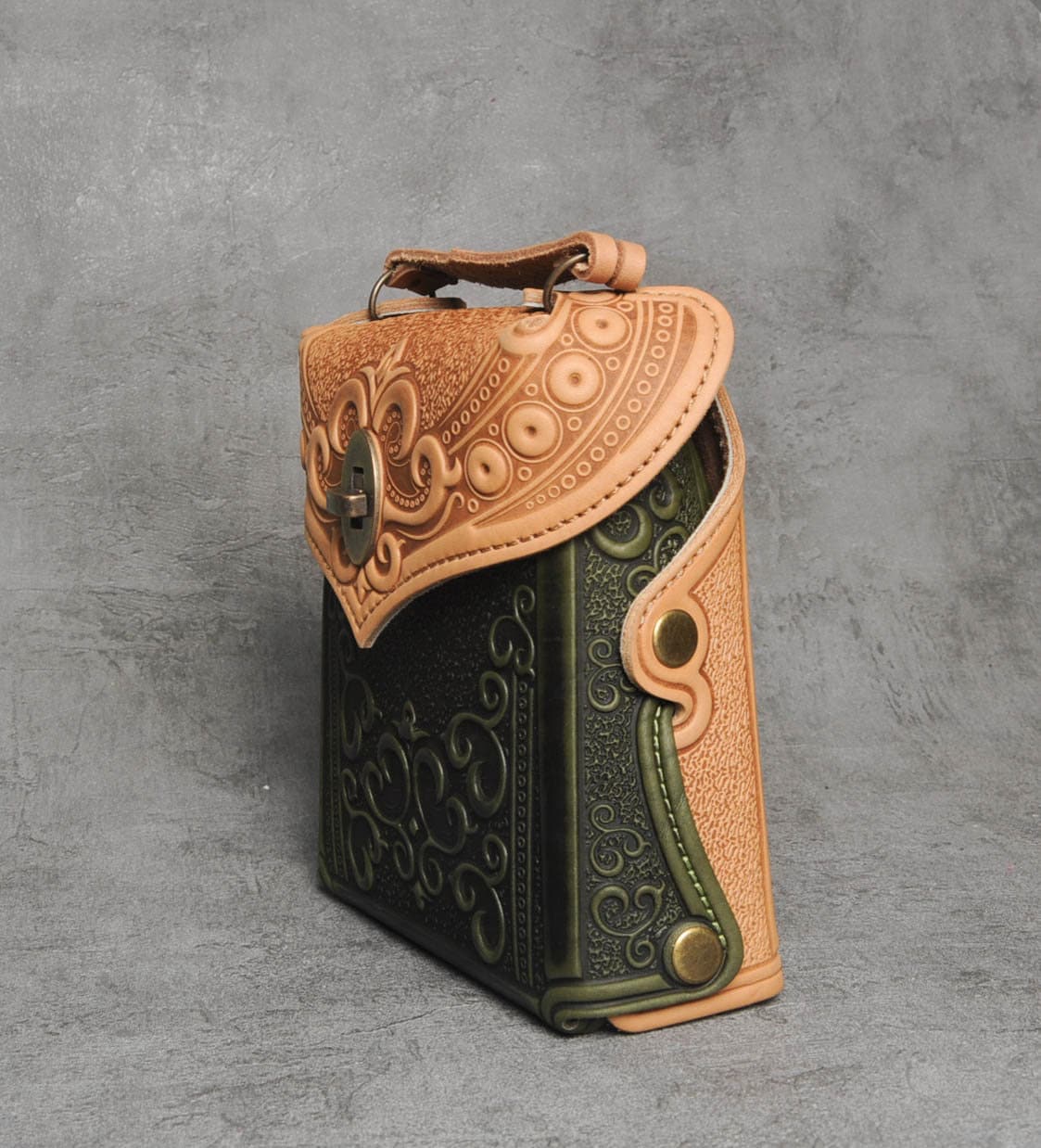 Leather Boho Rucksack Leather Backpack Women Beigebrown - Etsy