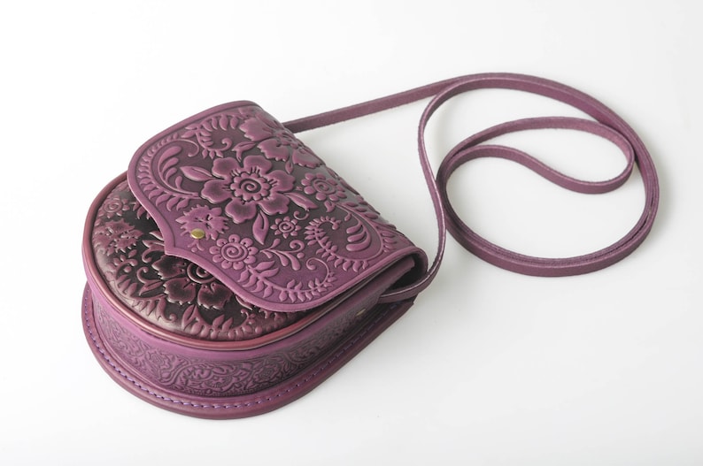 Purple Mini Purse Mini Bag Crossbody Purple Leather Bag - Etsy