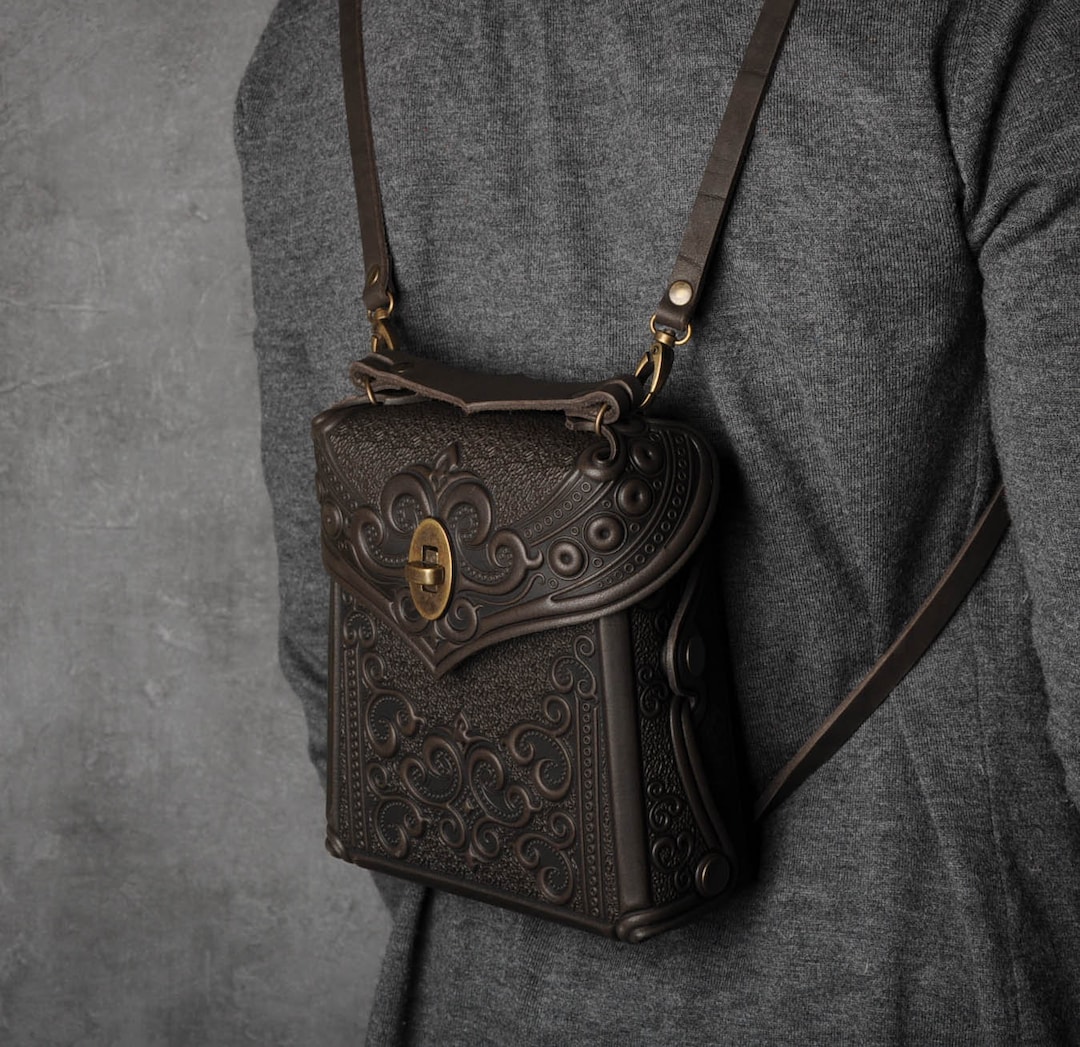 Dark Brown Backpack, Small Boho Packpack, Leather Backpack Women ...