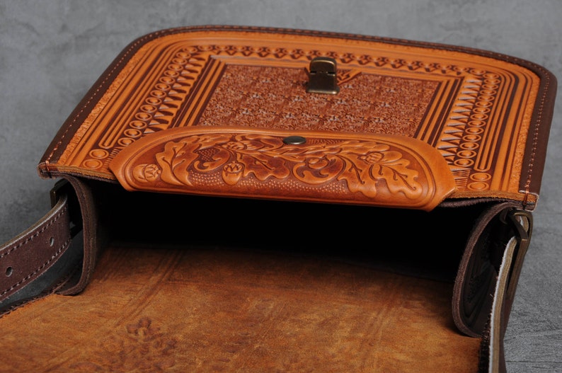 Foxy Messenger Bag Genuine Leather Bag Big Leather Bag - Etsy