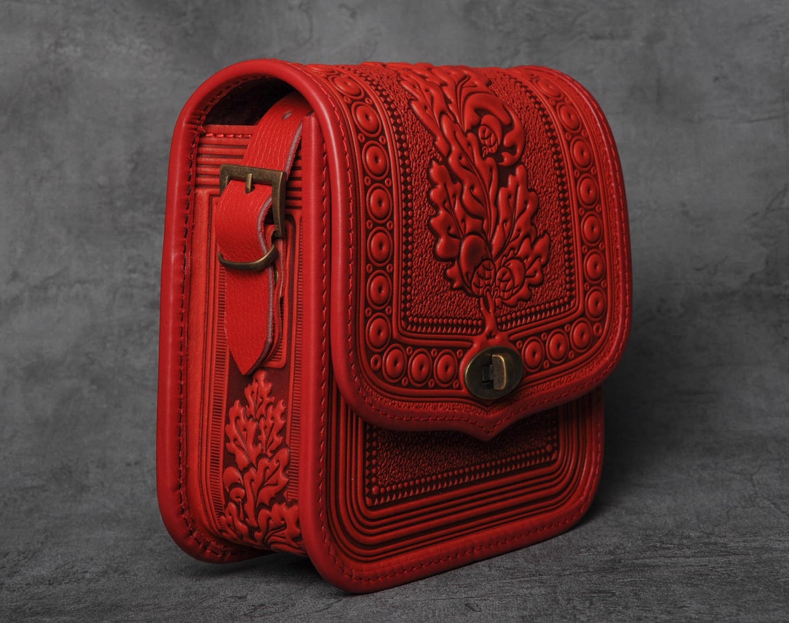 Leather Purses Crossbody Red Bag Womens Red Leather Purse - Etsy