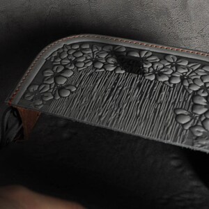 Small Gray Bag, Gray Shoulder Bag, Gray Leather Mini Purse, Embossed ...