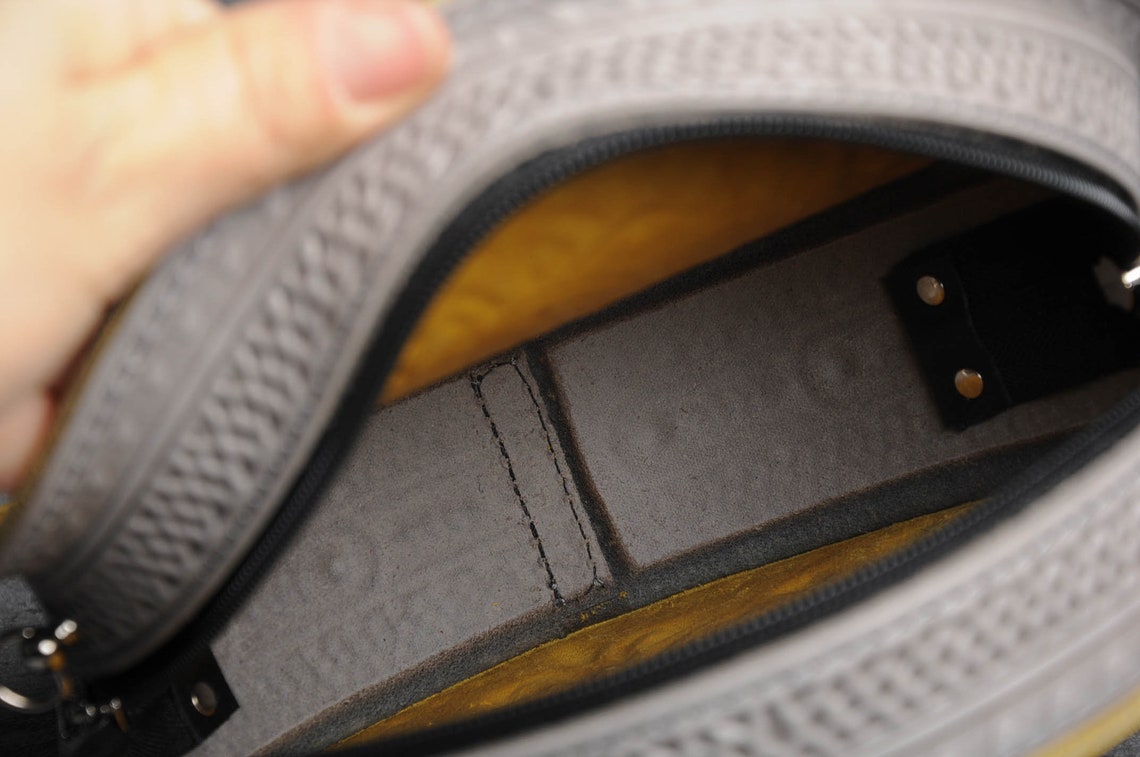 Yellow round bag yellow leather purse women round bags | Etsy