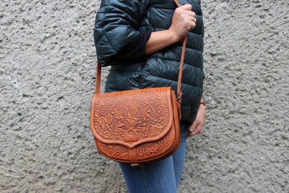 Foxy messenger bag big leather purse capacious leather bag | Etsy