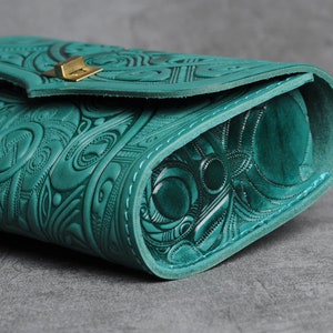 Turquoise Fanny Pack, Belt Purse for Women, Turquoise Leather Belt Bag ...