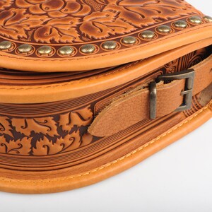 Foxy Bag With Metal Round Leather Bag Embossed Bag Foxy - Etsy