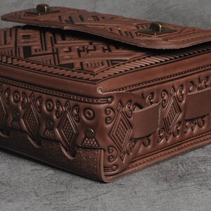 Brown Leather Satchel Bag, Brown Brief Case, Genuine Leather Bag ...