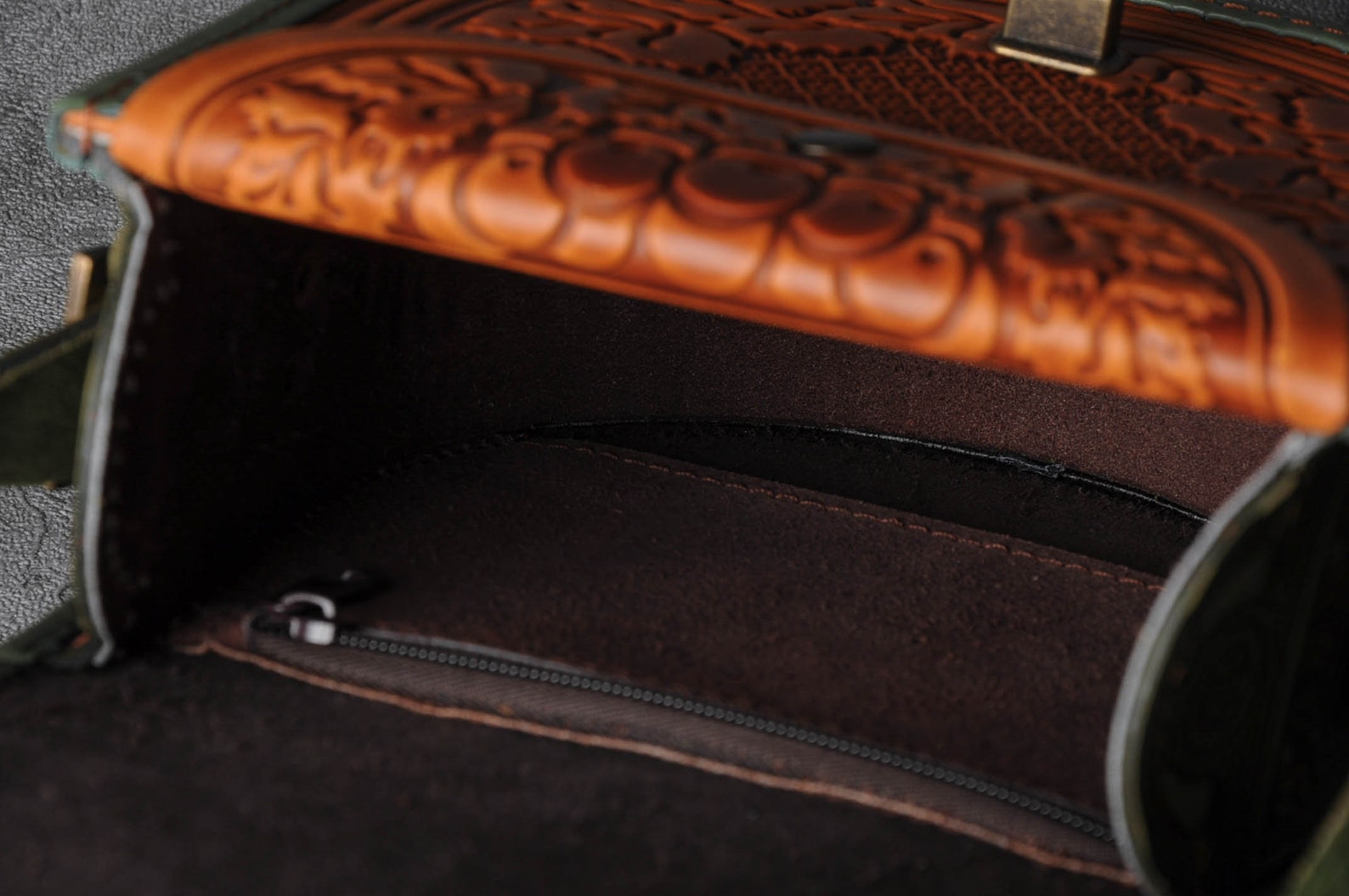 Foxy Bag With Metal Round Leather Bag Embossed Bag Foxy - Etsy