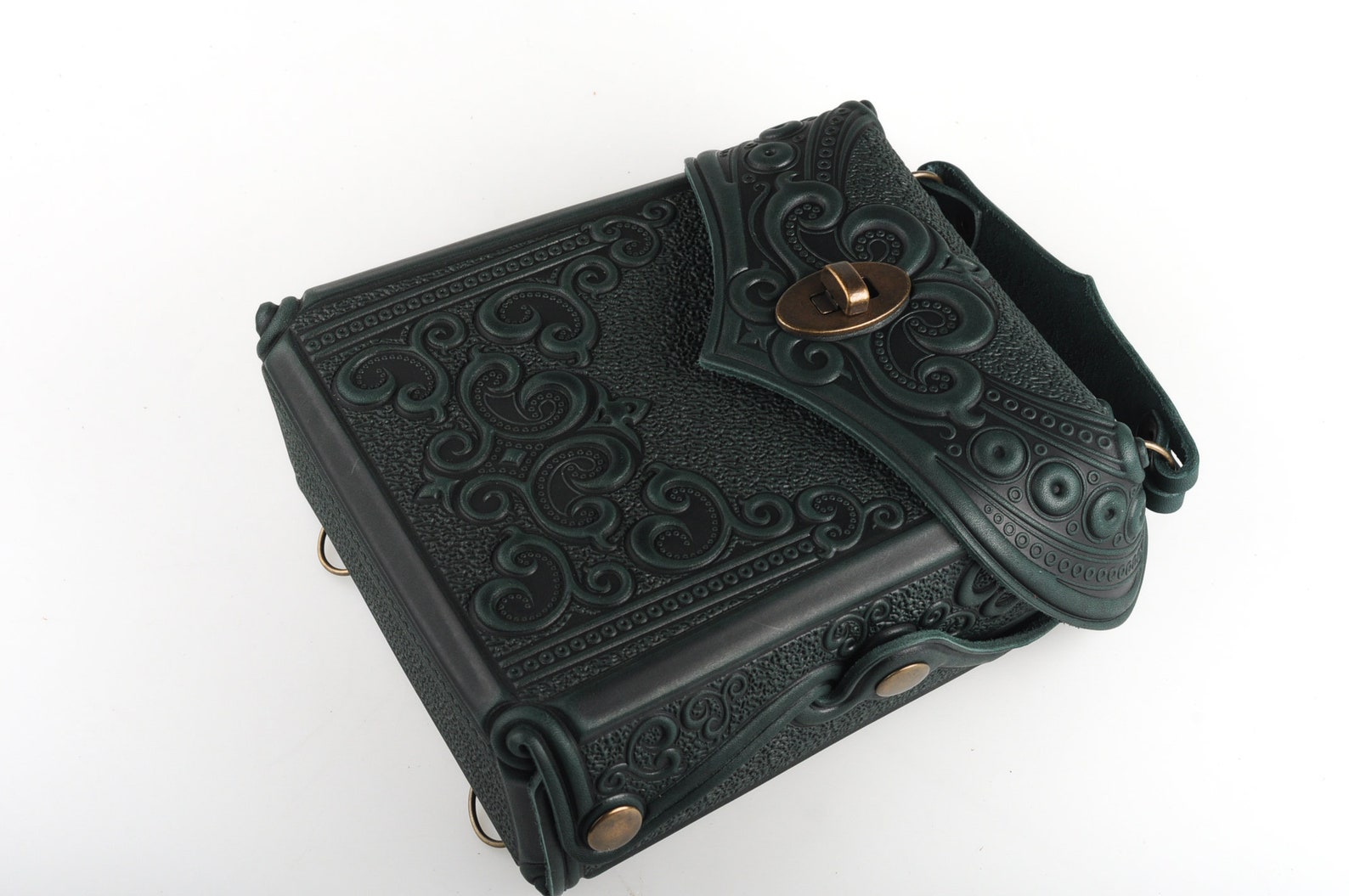 Green Leather Backpack Green Boho Packpack Leather Backpack - Etsy