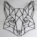 Fox Wall Decor, Geometric Fox Decor, Geometric Animal, Wire Fox Decor ...