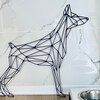 Border Collie Metal Wall Art, Geometric Dog Wall Decor, Wire Dog ...
