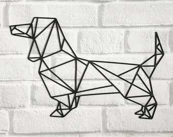 Geometric Dog Art - Etsy