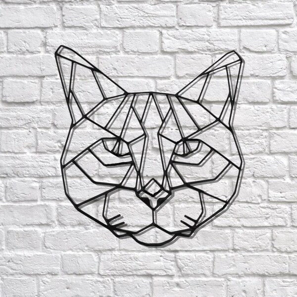 Geometric Cat - Etsy