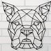 Border Collie Metal Wall Art, Geometric Dog Wall Decor, Wire Dog ...