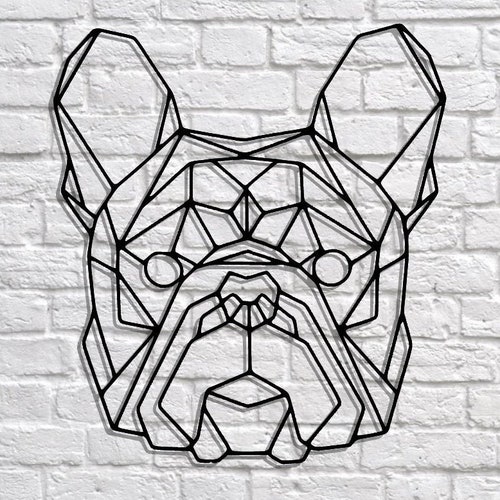 Geometric Bulldog Wall Decor Geometric Dog Wire Dog French - Etsy