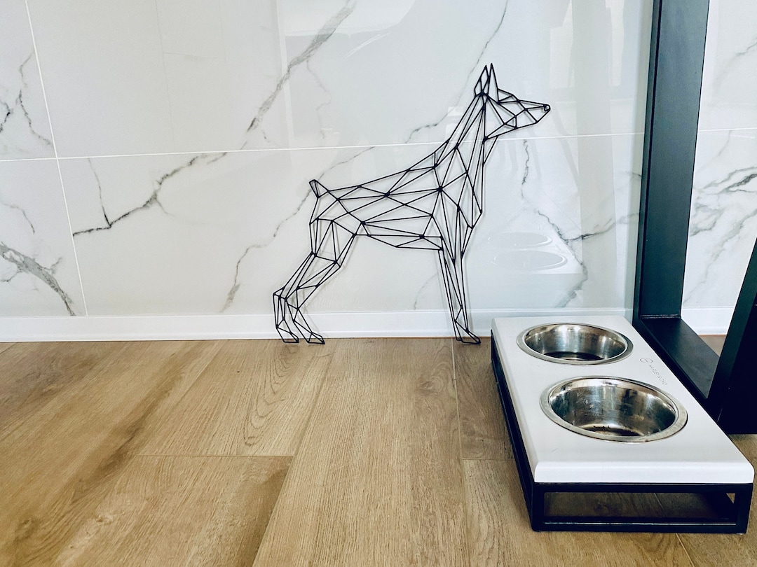 Geometric Doberman Wall Decor, Geometric Dog, Wire Dog, Doberman Art ...