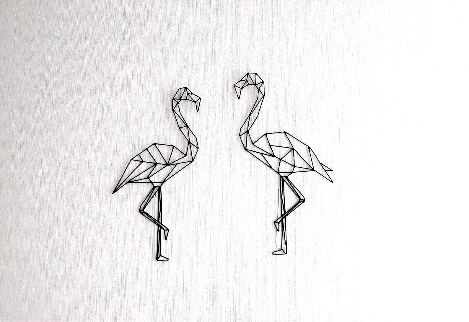 Flamingo Wall Decor Geometric Bird Bird Gift Idea Flamingo - Etsy