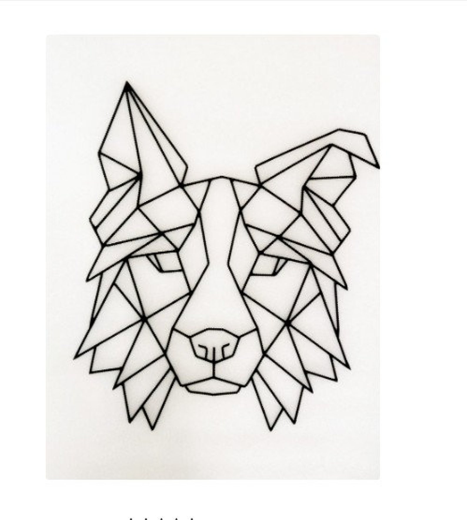 Border Collie Metal Wall Art, Geometric Dog Wall Decor, Wire Dog ...