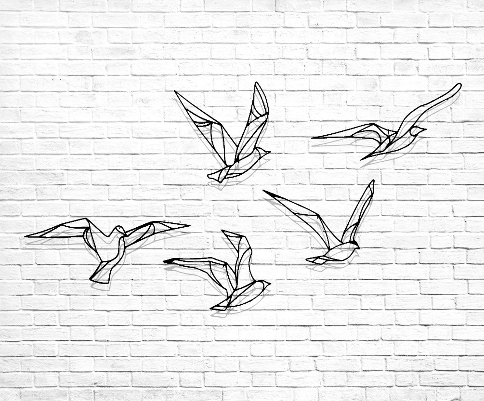 Seagull Wall Decor Geometric Bird Bird Gift Idea Gull Bird | Etsy