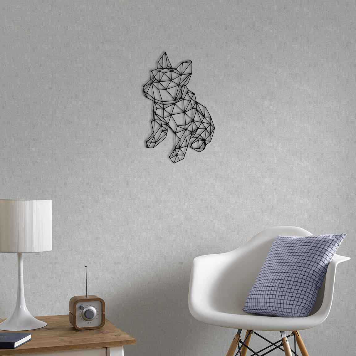Geometric Bulldog Wall Decor, Geometric Dog, Wire Dog, Minimalist ...