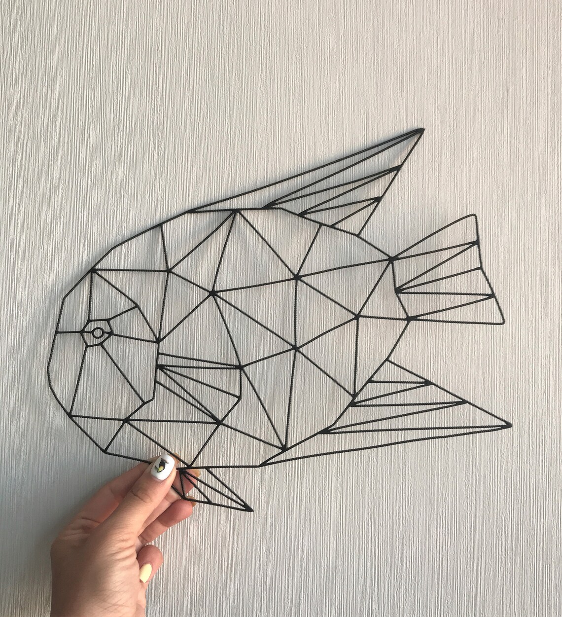 Fish Wall Decor Geometric Fish Metal Decor Beach Lover's - Etsy
