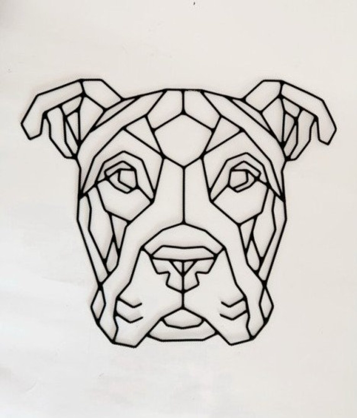 American Pitbull Terrier Wall Decor Pitbull Gift Geometric - Etsy