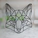 Fox Wall Decor, Geometric Fox Decor, Geometric Animal, Wire Fox Decor ...
