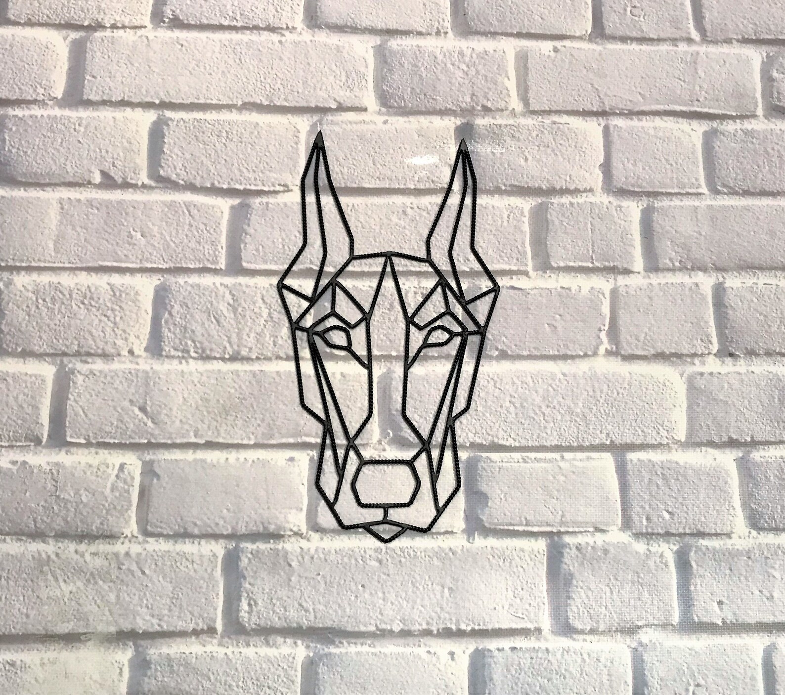 Doberman Metal Wall Art Geometric Dog Wall Decor Wire Dog - Etsy